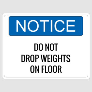 Do Not Drop Weights On Floor Gym Aluminium Sign | eBay