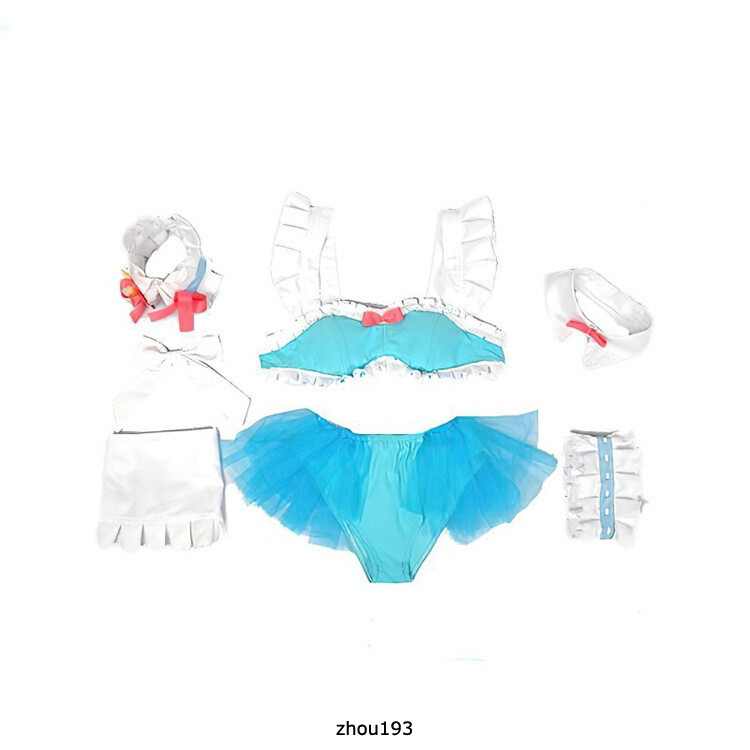 Anime Re Zero Rem Cosplay Women's Sexy Cute Bikini Beach Swimsuit ...