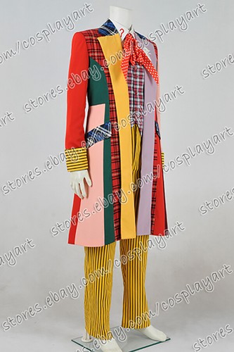 Doctor Who Cosplay Series 6th Sixth Dr Costume Colorful Lattice Stripe ...