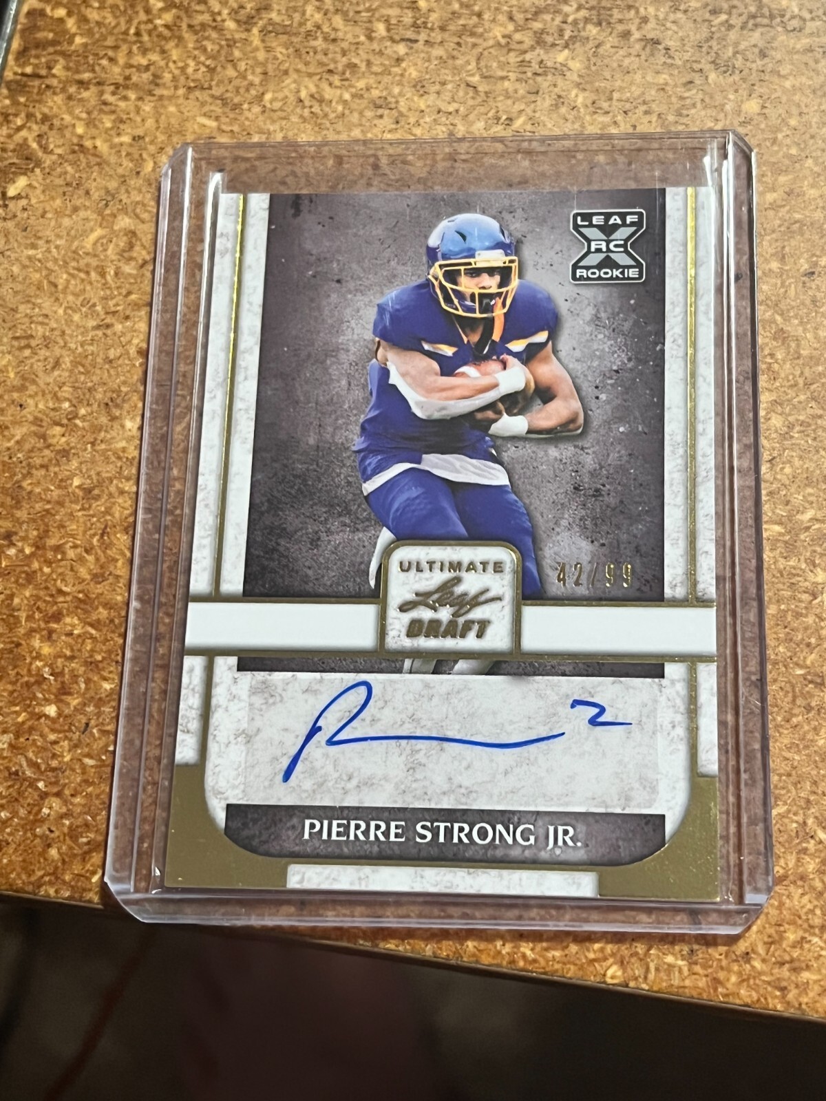 2022 Ultimate Leaf Draft Football # BA-PSJ Pierre Strong Jr ...