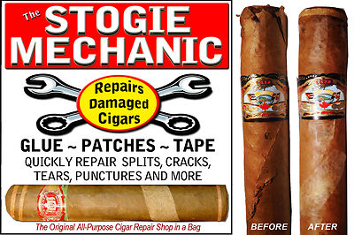 STOGIE MECHANIC MENDS CIGARS Glue Tape Patches - Fix / Repair Damaged ...