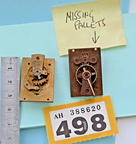 2 Clock Balance platform escapement Missing Palates spares good balance ...