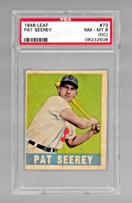 1948 LEAF BASEBALL CARD #73 PAT SEEREY RC GRADED PSA 8 OC MLB CHICAGO ...