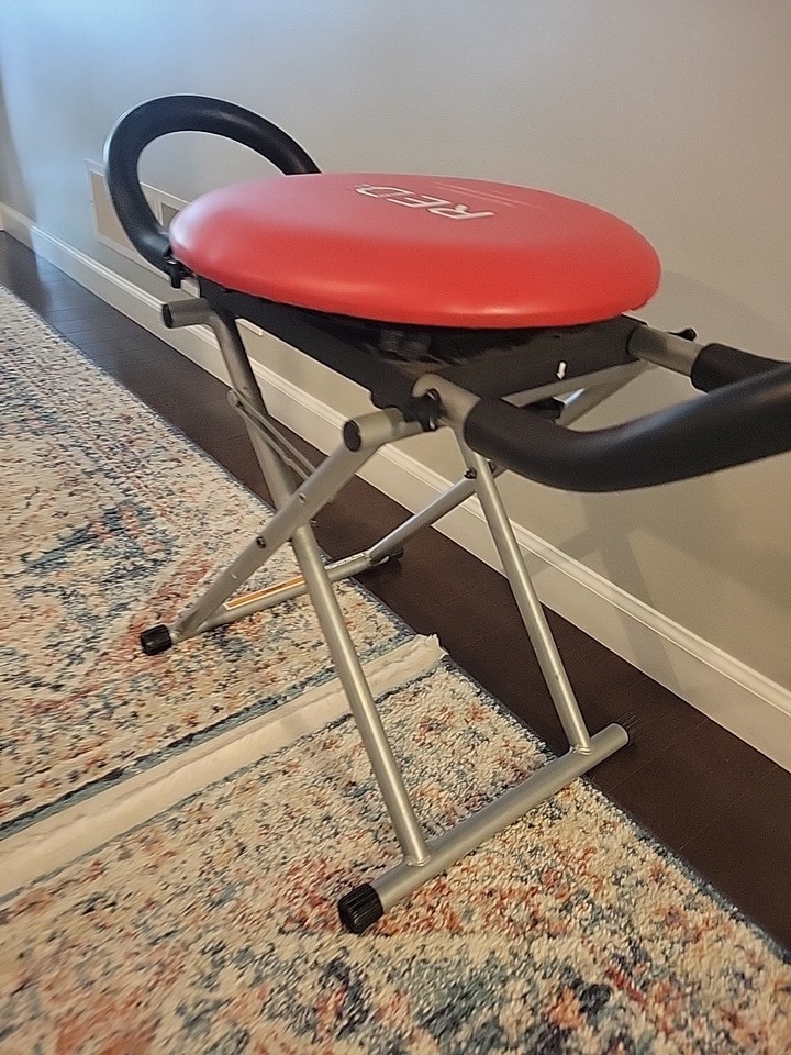 Red DX Fitness Ab & Core Machine Abdominal Exercise Chair Adjustable ...