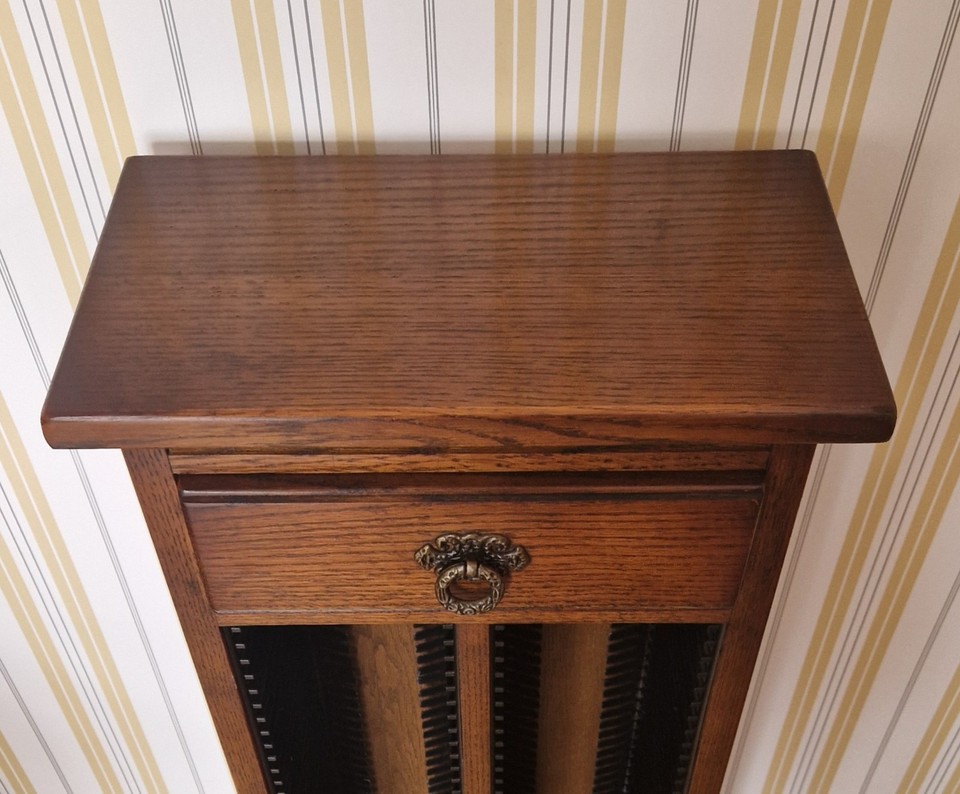 Old Charm CD Unit with Drawer Light Oak Finish. For 80 CDs FREE UK ...