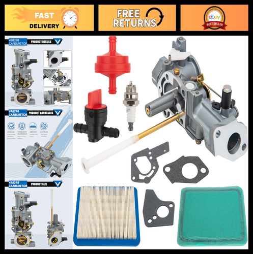 Carburetor 498298 for Briggs & Stratton Small Engine + Tune-Up Kit, 5HP ...