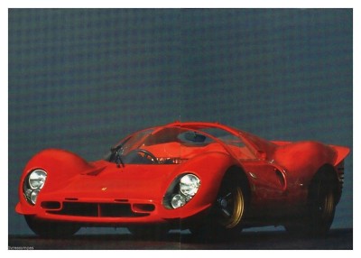 1997 DOCUMENT (ref FER 075) POSTER FERRARI 330 P4 DE 1967 (51 x 36 cm ...