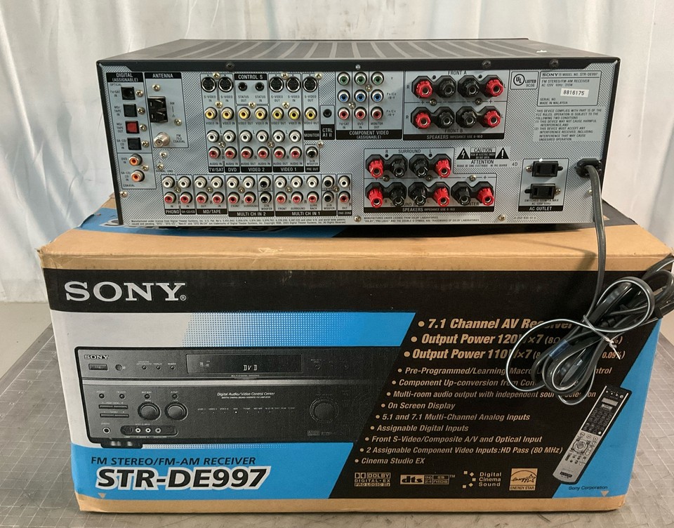 Sony STR-DE997 7.1-Channel Home Theater AV Receiver Bundle | eBay