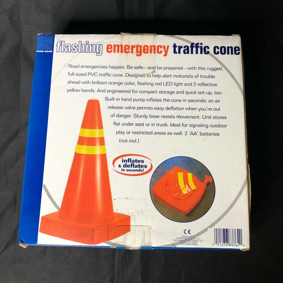Flashing Emergency Inflatable Traffic Cone Star Case | eBay