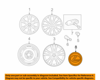 42603-50300 Toyota Ornament sub-assy, wheel hub 4260350300, New Genuine ...