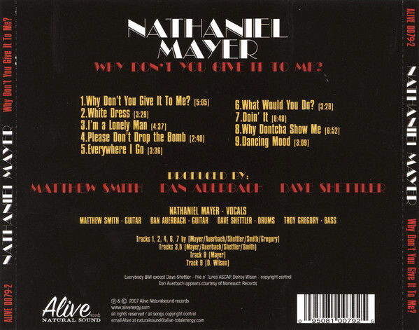 Nathaniel Mayer - Why Don't You Give It To Me? (CD, Album) (Very Good ...