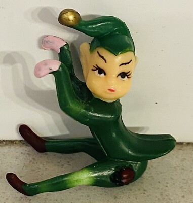 VTG Rubber Christmas Pot Hugger Elf Pixie Green with Lady Bug ~Hong ...