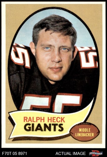 1970 Topps #127 Ralph Heck Giants-FB Colorado 7 - NM | eBay