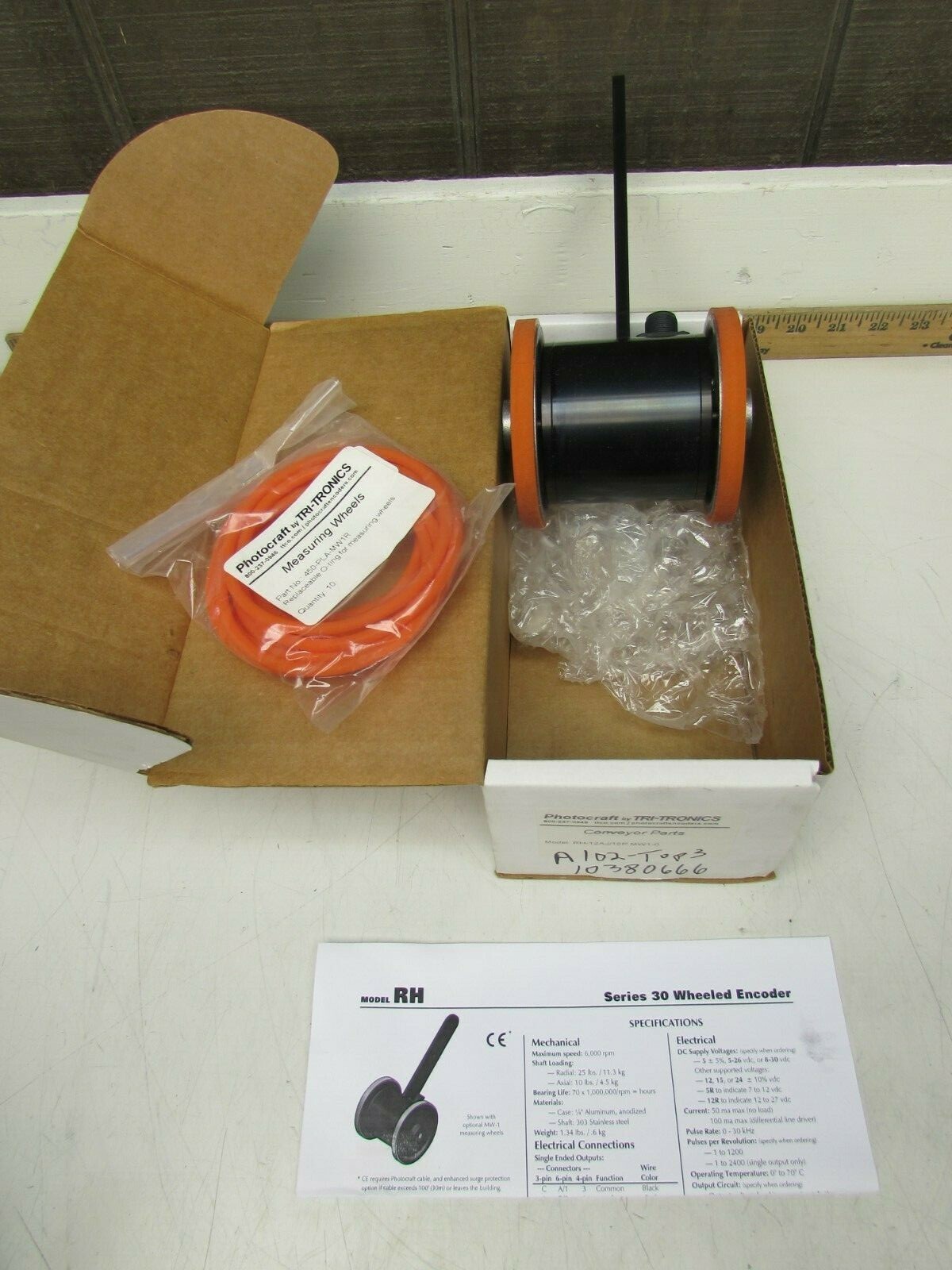 PHOTOCRAFT TRI-TRONICS RH-12AJ/15P-MW1-0 , WHEELED ENCODER, NIB! MAKE ...