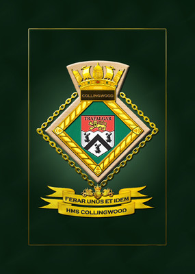 HMS COLLINGWOOD SHIPS BADGE/CREST - HUNDREDS OF HM SHIPS IN STOCK | eBay UK