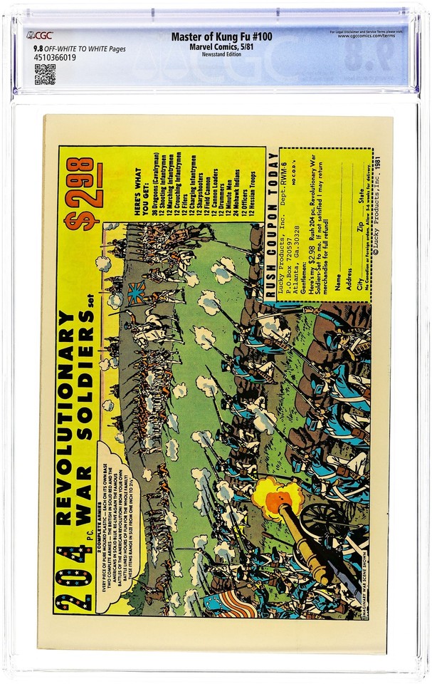 Master of Kung Fu #100N CGC 9.8 Newsstand 1981 4510366019 | eBay