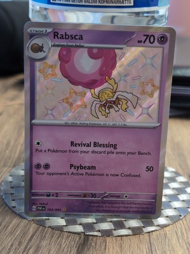 Pokémon TCG Rabsca Scarlet & Violet: Paldean Fates 163/091 Holo Shiny ...