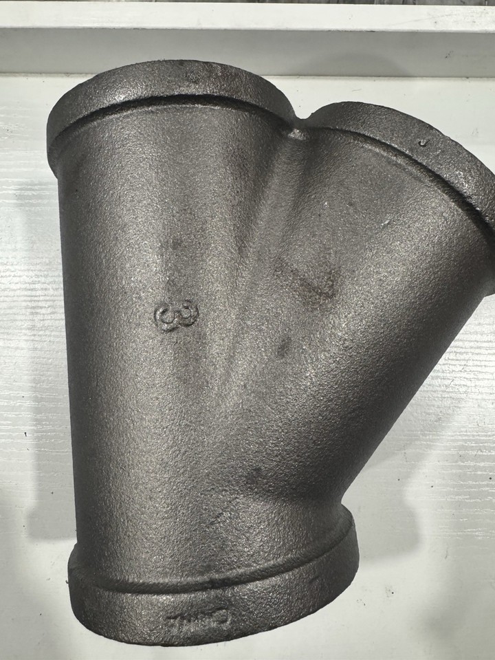 3″ Pipe Fitting Lateral Wye, 150# Black Malleable Iron, Female NPT ...