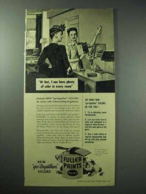 1946 Fuller Paints Ad - Plenty of Color in Every Room | eBay