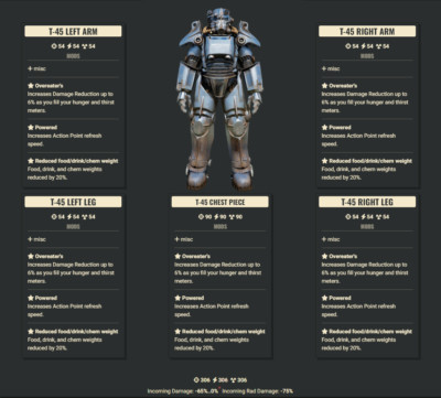Excavator & T-45 Power Armor Sets - FO76 In-Game Items - XBOX - | eBay