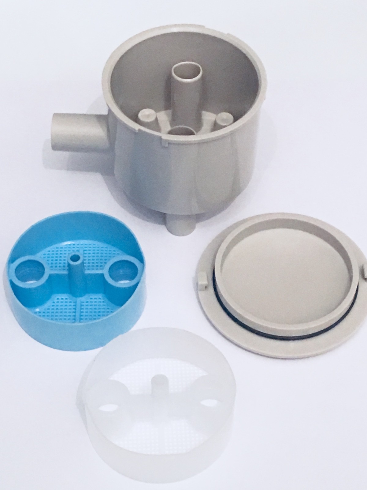 2-1/8" Type C Vacuum Canister Side Port - Twist Lid Dental Vacuum ...