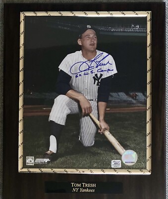 Tom Tresh #15 N.Y. Yankees Autographed Custom Photo Plaque, NEW | eBay