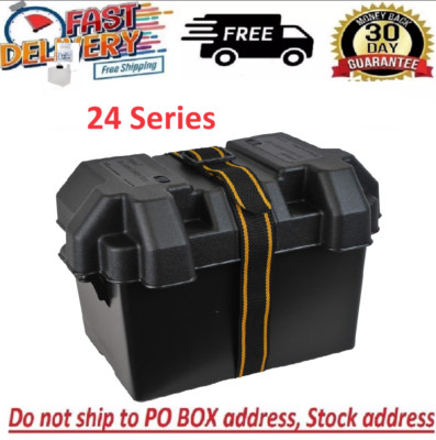 Heavy Duty Acid-Resistant Battery Box Group 24 Car Automotive Marine RV ...
