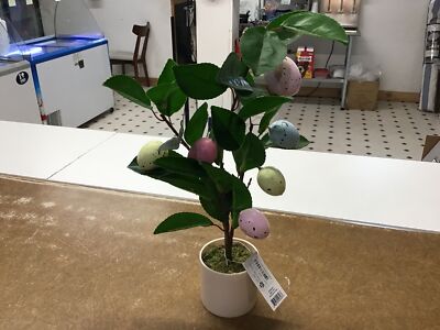Target Bullseye Playground 14" Easter Tree Speckled Egg in Planter Base ...