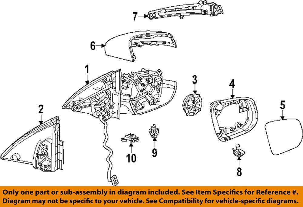 MERCEDES OEM 19-23 EQE 350 SUV Outside Mirrors-Mirror Glass 1678103201 ...