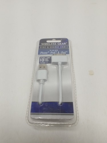 Wireless Gear Sync & Charge Cable 10ft iPhone iPod iPad New ...