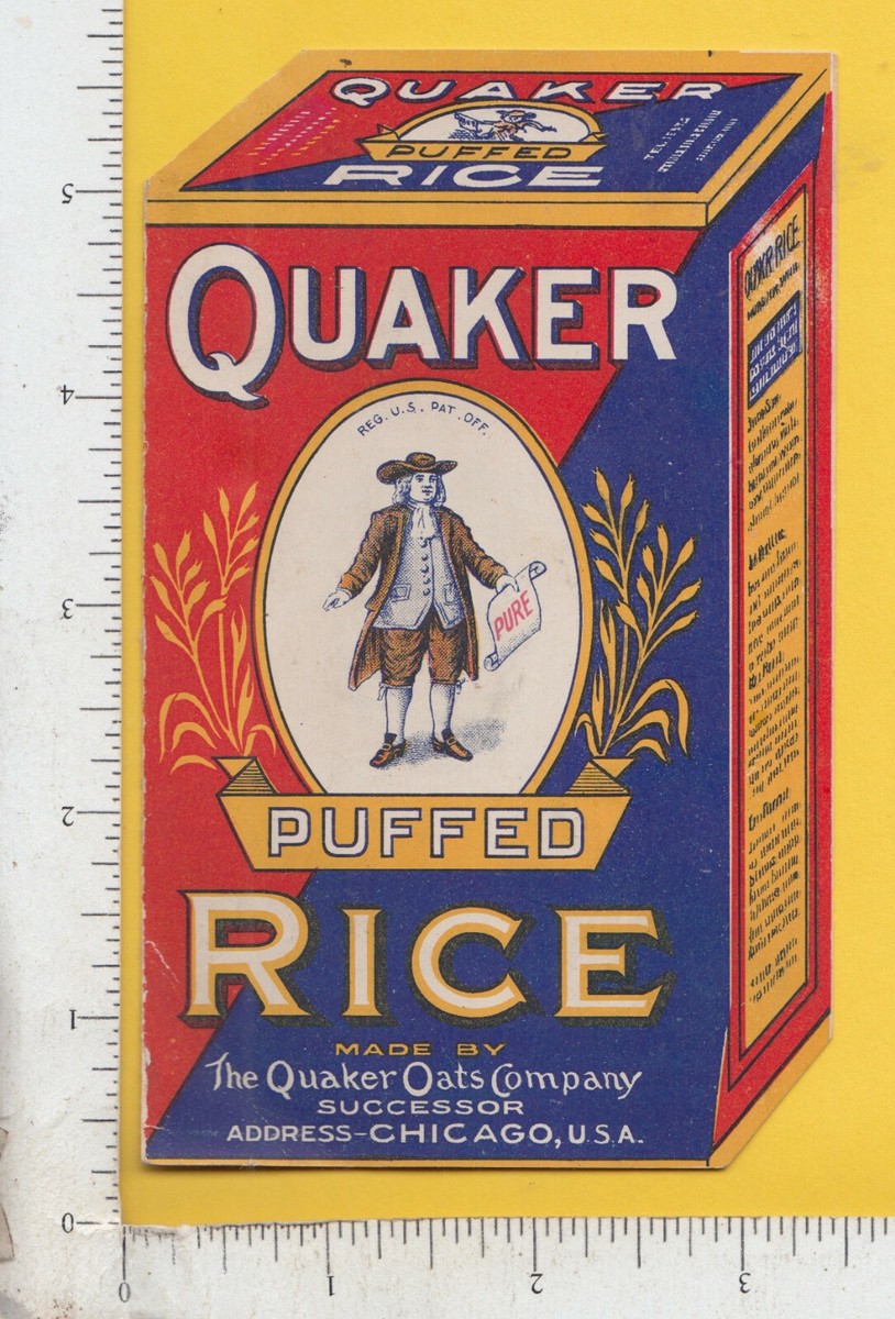 Quaker Puffed Rice Cereal Quaker Oats Puffed Wheat Rice Cereal Vintage
