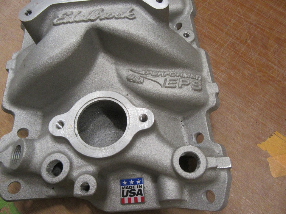 EDELBROCK 2701 PERFORMER EPS ALUMINUM INTAKE SMALL BLOCK CHEVY 305 327 ...