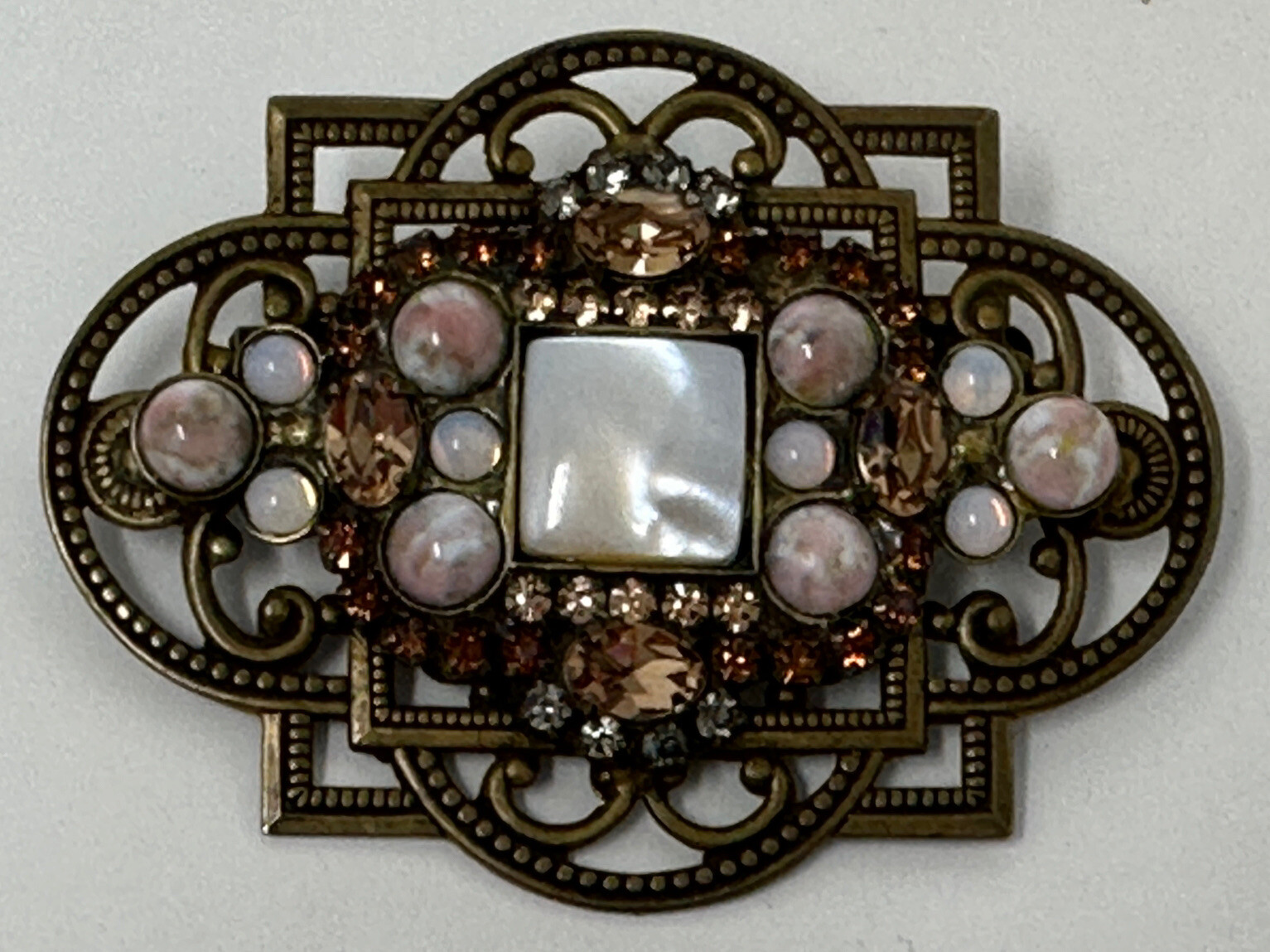 VINTAGE SORRELLI Sparkly RHINESTONE Cabochon BROOCH | eBay