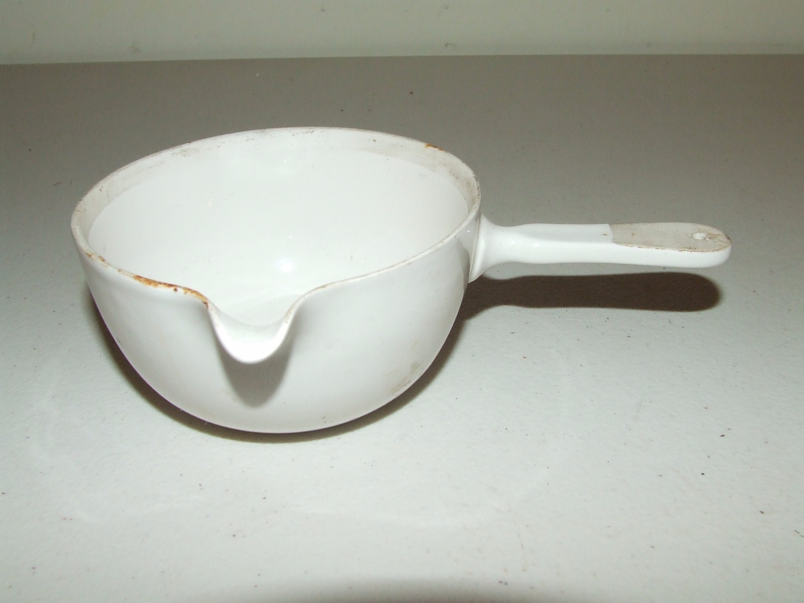 Antique Porcelain Chemistry Labware Handled Crucible Beaker, signed ...