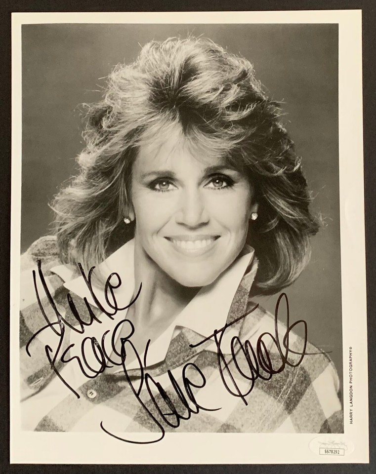 Jane Fonda Autographed Signed B&W 8x10 Photo Celebrity Actress JSA COA ...