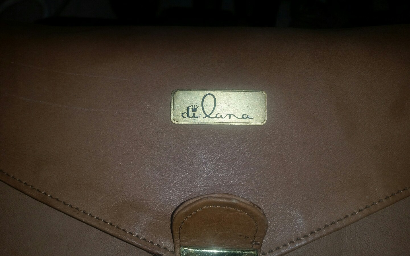 Dilana Beige Leather Underarm Designer Briefcase W/Lock & Keys | eBay