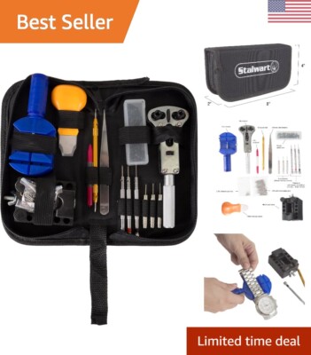 144 Piece Watch Repair Kit- Tool Set for Repairing Watches Including ...