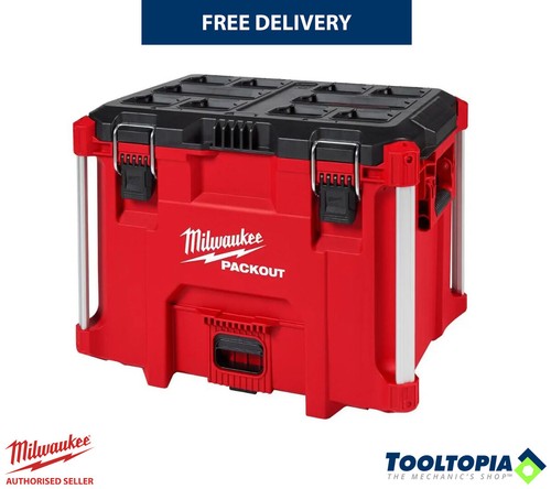 Milwaukee Red PACKOUT System XL Tool Box Capacity 100 Lbs - MLW48-22 ...
