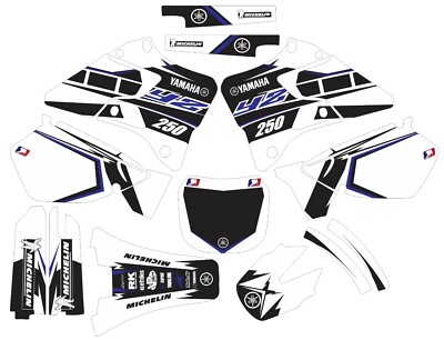 Graphics for Yamaha YZ 250 YZ250 1996 1997 1998 1999 2000 2001 blue ...