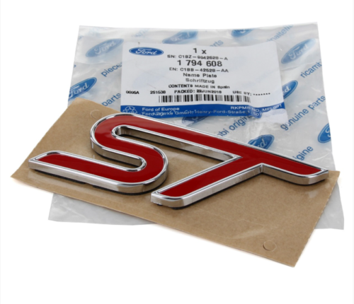 Original Ford Fiesta VI VII St180 Rear Tailgate Boot Badge Emblem ...