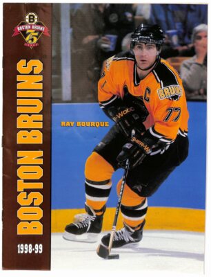 1998-99 Boston Bruins Official Souvenir Magazine Program Bourque Cover ...