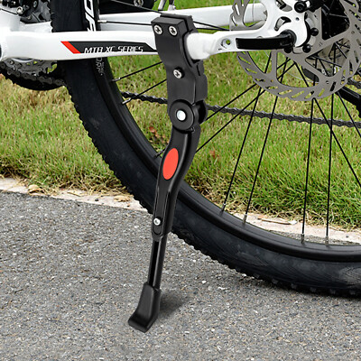Black Aluminum Alloy Bicycle Kickstand Bracket Bike Adjustable ...
