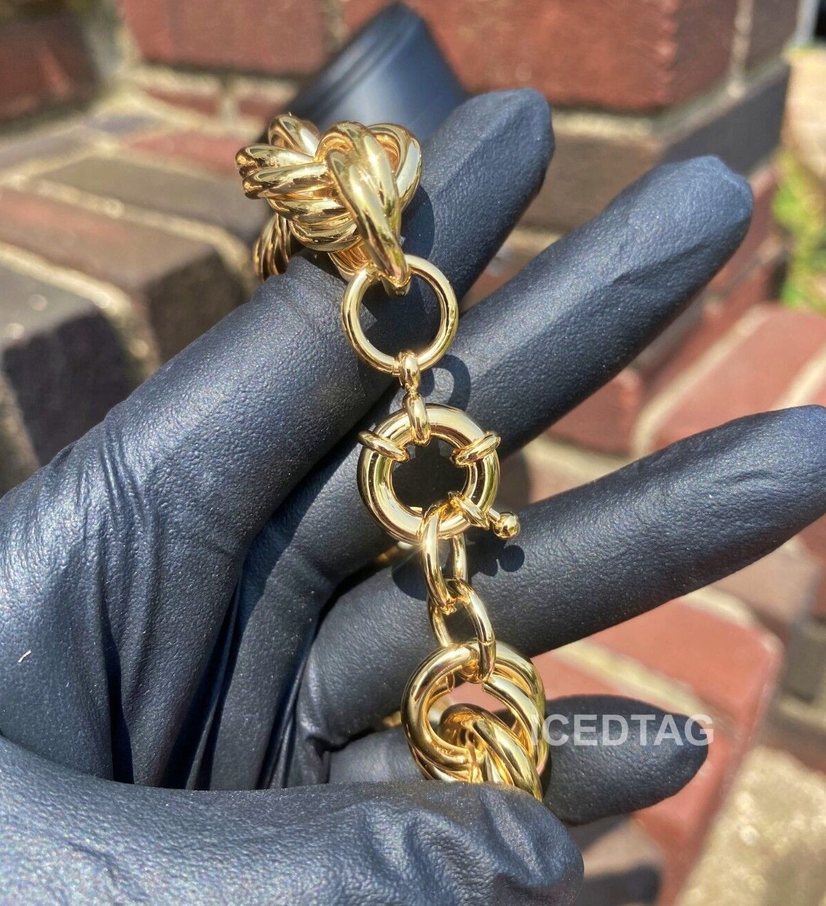 Hip Hop Gold Plated Hollow Chunky Rope Dookie 16 MM 24-30" Retro Chain ...