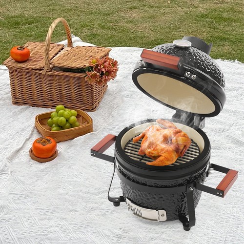 Ceramic Freestand Bbq Charcoal Grill Smoker For Picnics&patio Ceramic ...