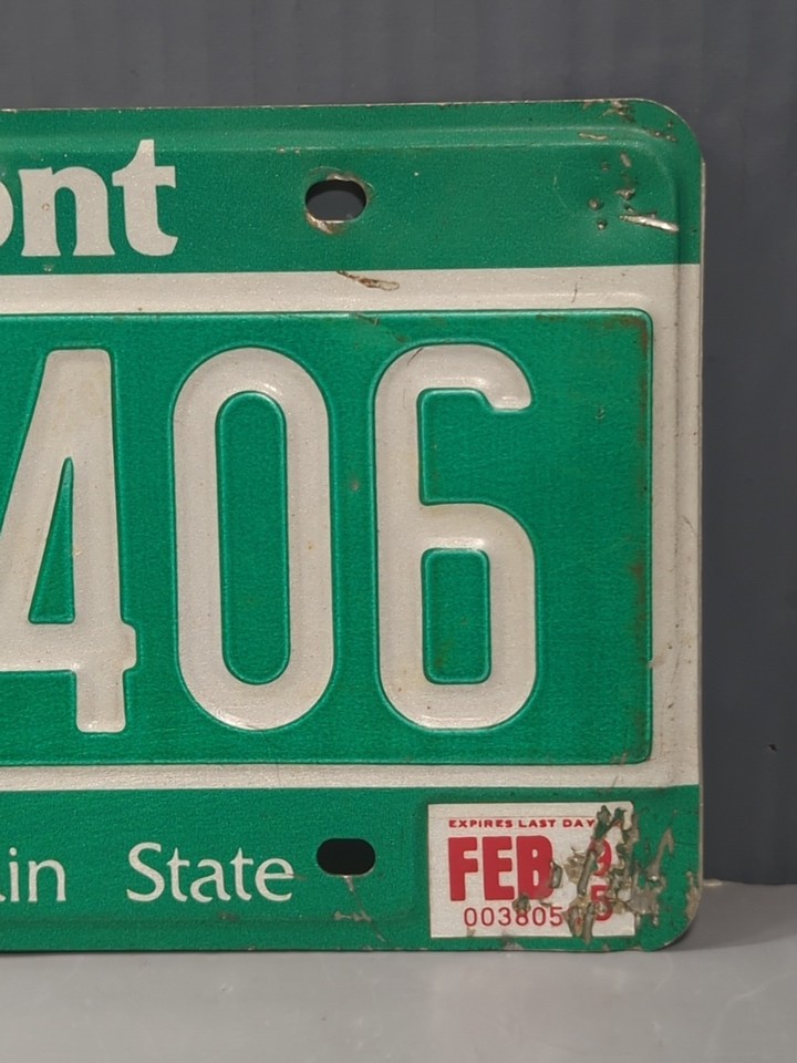 License Plate Vermont Green Mountain State Maple Tree # AXR 406 Expired ...