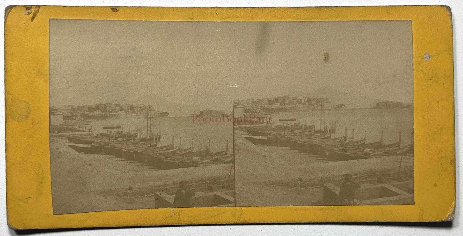 Moored Boats Port City Photo C1870 Stereo Vintage Albumen | eBay UK