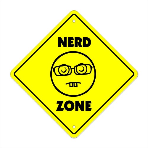 Nerd Crossing Sign Zone Xing | Indoor/Outdoor | 20" Tall dork Geek Math ...