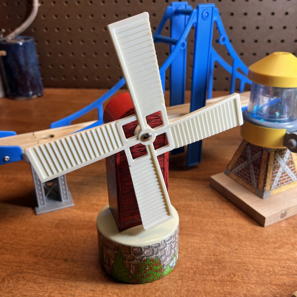 Thomas Wooden Railway Expansion Set Bridges Windmill Tunnel Crossing ...