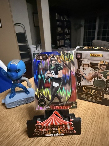 2024 Select Aaron Rodgers Red & Blue Flash Club Level #231 Pittsburgh ...