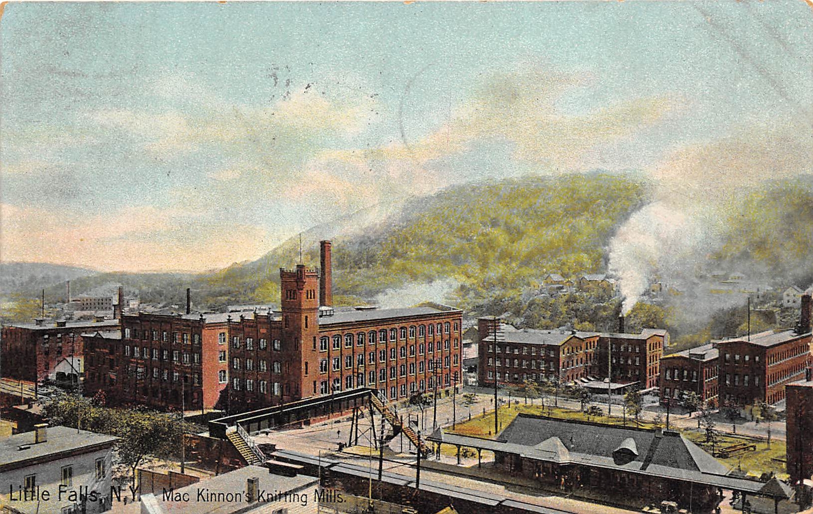 Little Falls New York 1909 Postcard Mac Kinnon's Knitting Mills | eBay